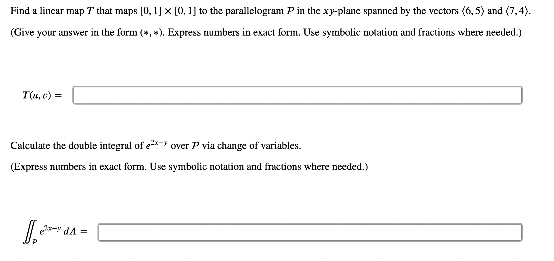 Solved Find a linear map T that maps [0,1]×[0,1] to the | Chegg.com