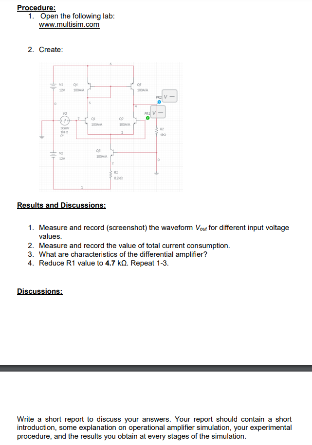 Solved Need assist on lab 2 full report for Analog | Chegg.com