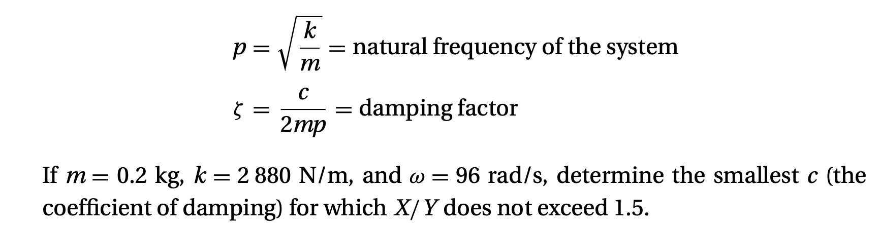 Solved Consider The Forced Vibration Of The