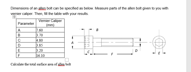 Solved The question is to calculate the total surface area | Chegg.com