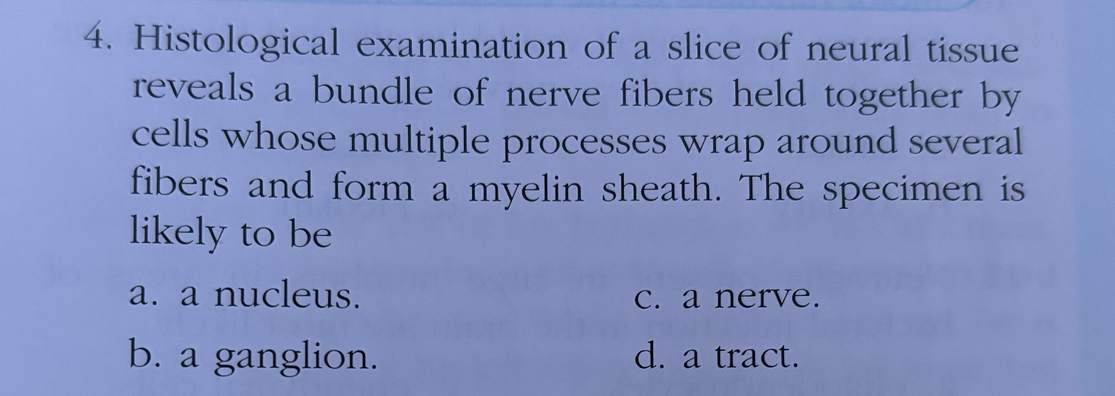 Solved Histological examination of a slice of neural | Chegg.com