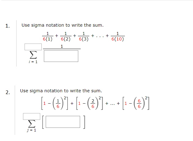 Solved 1. Use sigma notation to write the sum. | ਵੈ + ਟ + + | Chegg.com