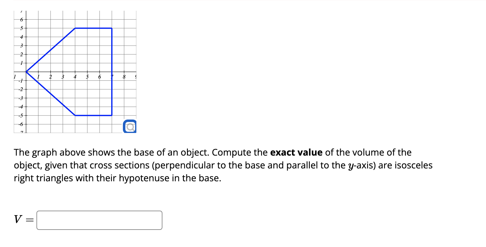 Solved The graph above shows the base of an object. Compute | Chegg.com