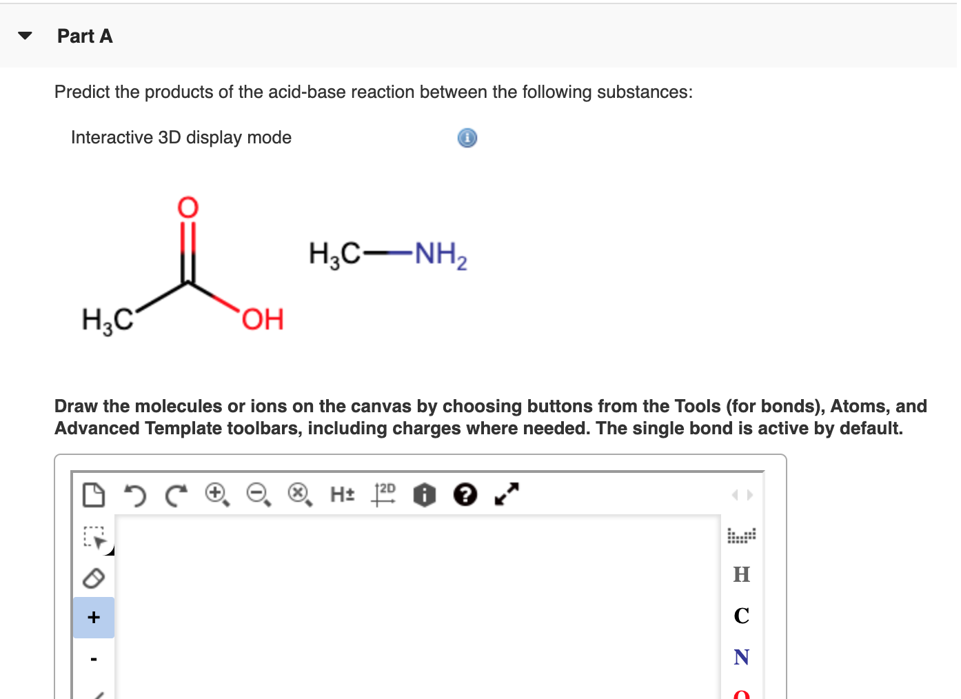 Solved Part A Predict the products of the acid-base reaction | Chegg.com
