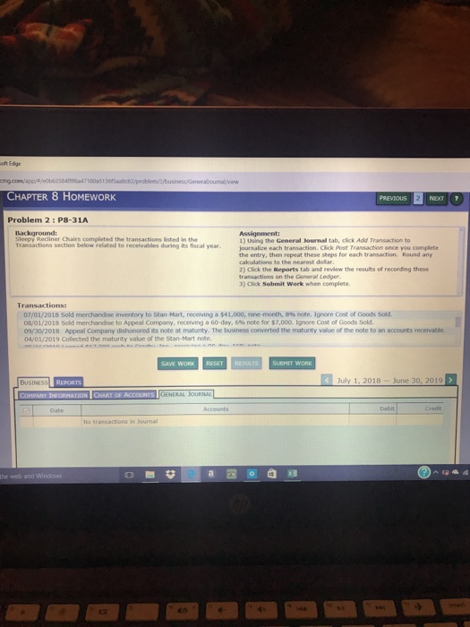 Solved eft Edge CHAPTER 8 HOMEWORK PREVIOUS Problem 2 | Chegg.com