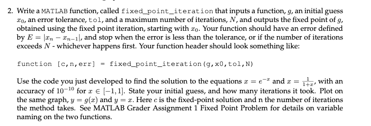 2. Write a MATLAB function, called | Chegg.com