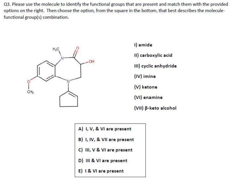 Solved Q4. Please examine the structures below and choose | Chegg.com