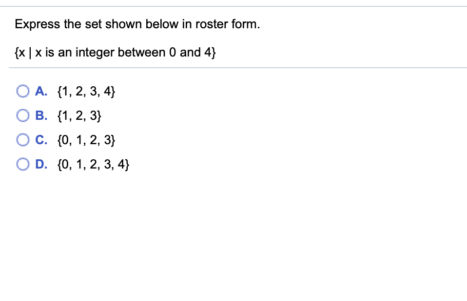 Solved Express the set shown below in roster form. {x | x is | Chegg.com