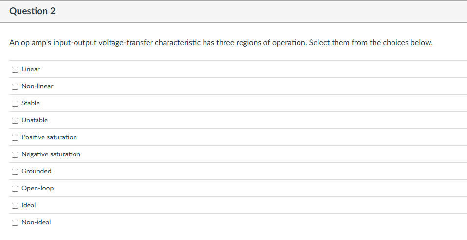 Solved Question 2an Op Amps Input Output Voltage Transfer 4151