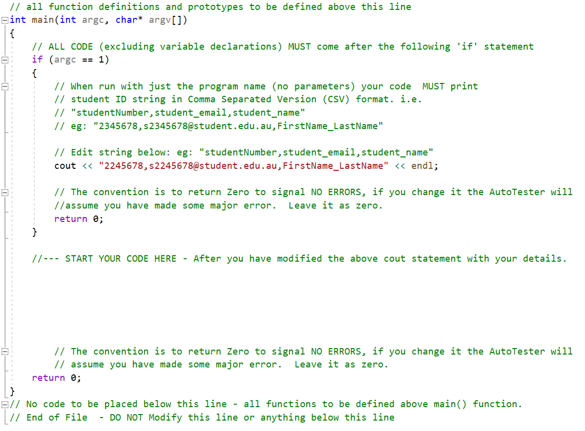 Write error checking code for a C++ program using | Chegg.com