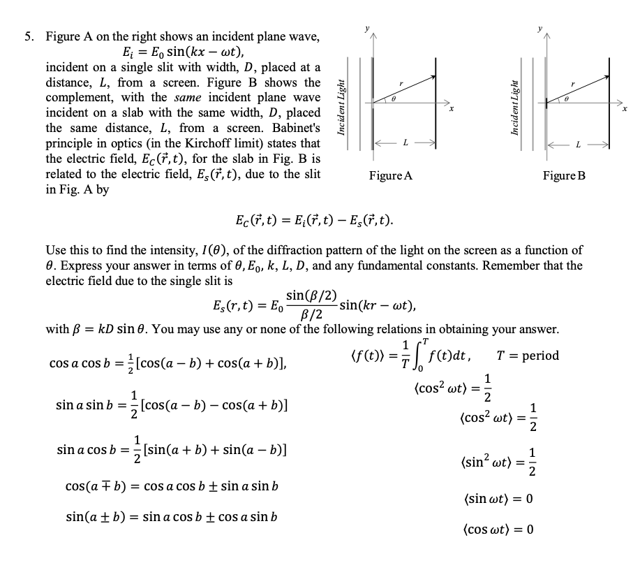 5. Figure A on the right shows an incident plane | Chegg.com