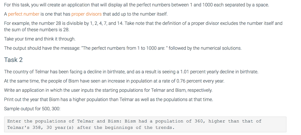 Solved For this task, you will create an application that | Chegg.com