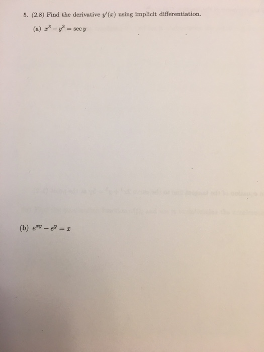 Solved Find the derivative y'(x) using implicit | Chegg.com