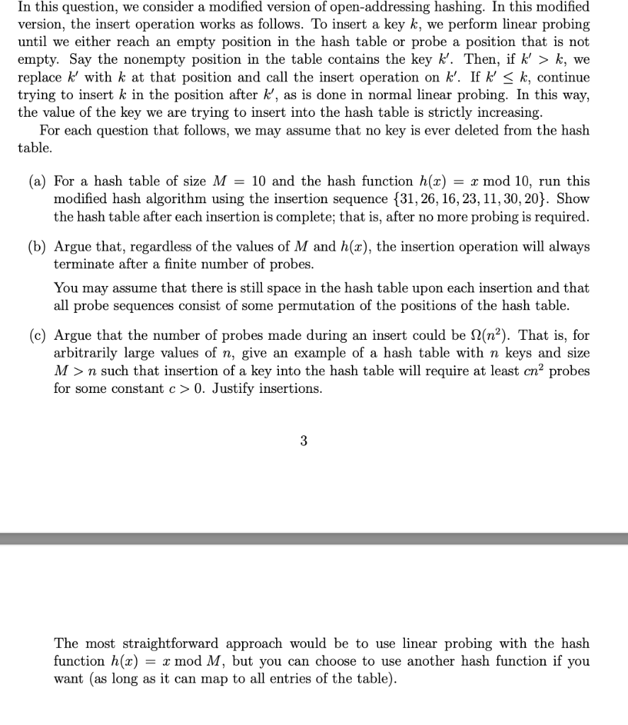 Solved In this question, we consider a modified version of | Chegg.com