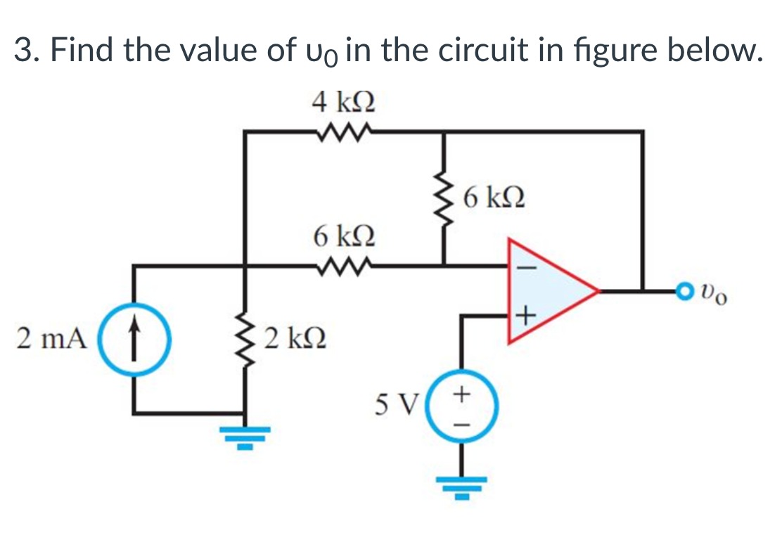 Solved Find the value of v0 ﻿in the circuit in figure below. | Chegg.com