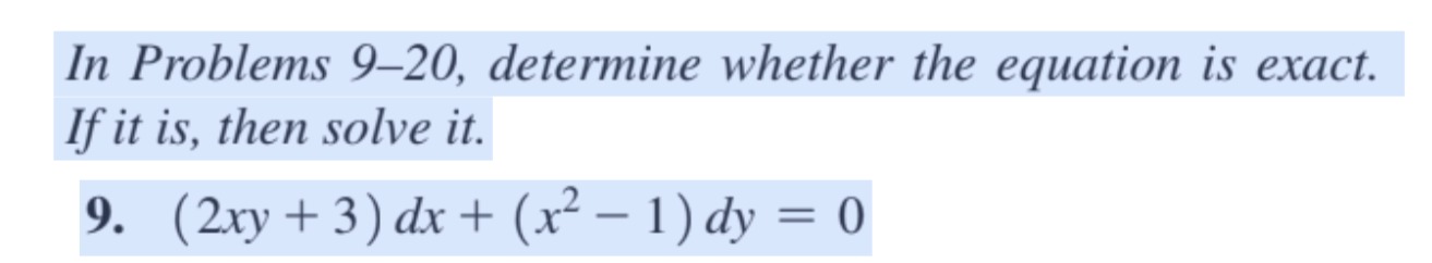 Solved In Problems 9-20, determine whether the equation is | Chegg.com Solved In Problems 9-20, determine whether the equation is | Chegg.com