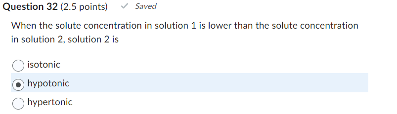 Solved When the solute concentration in solution 1 is lower | Chegg.com