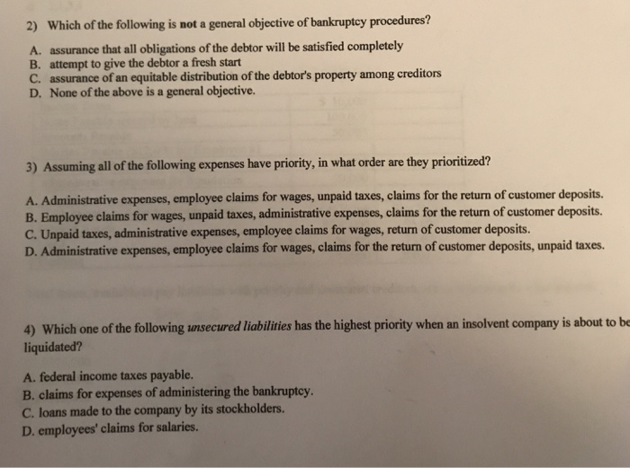 Solved 2) Which of the following is not a general objective | Chegg.com