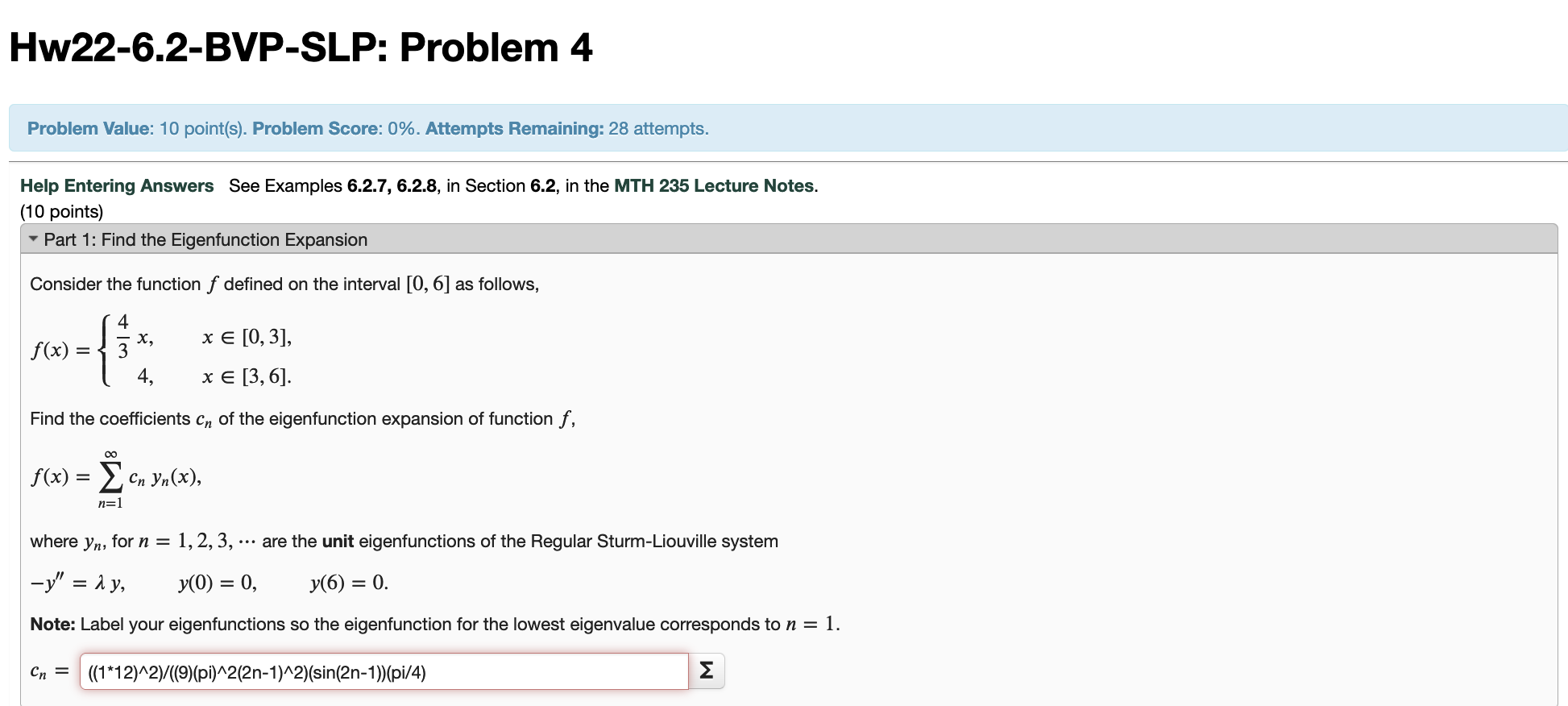 Help Entering Answers See Examples 6.2.7, 6.2.8, in | Chegg.com