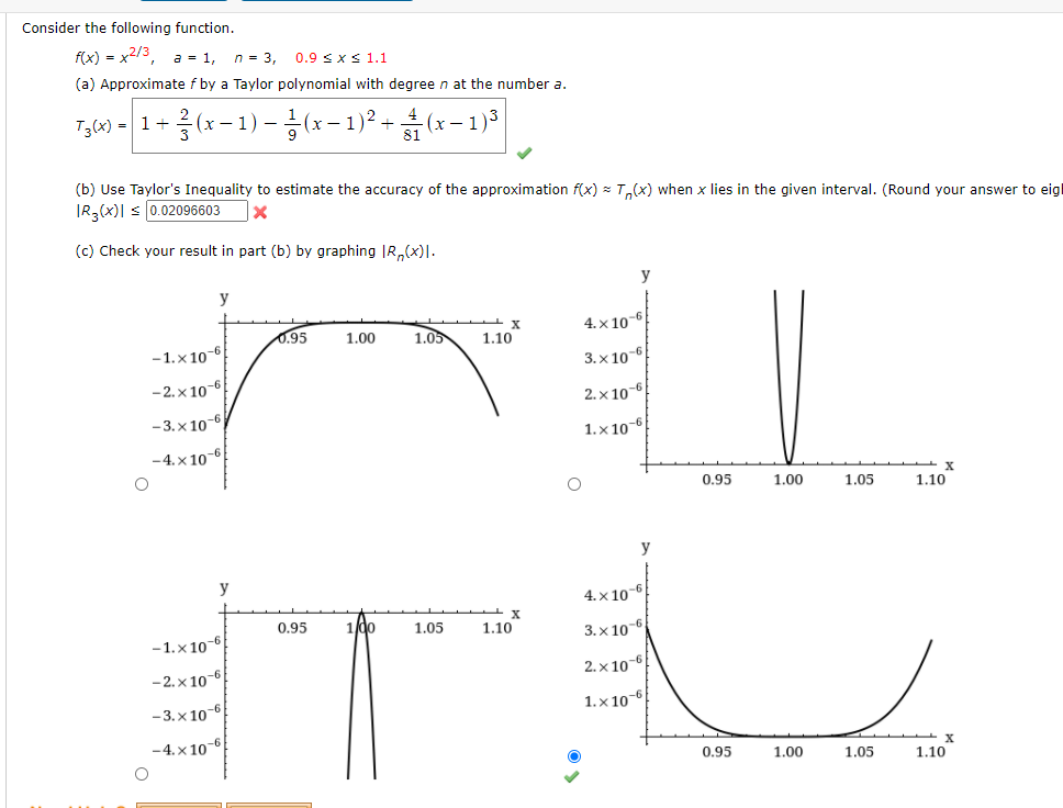 Solved Consider the following function. f(x) = x2/3 a = 1; n | Chegg.com