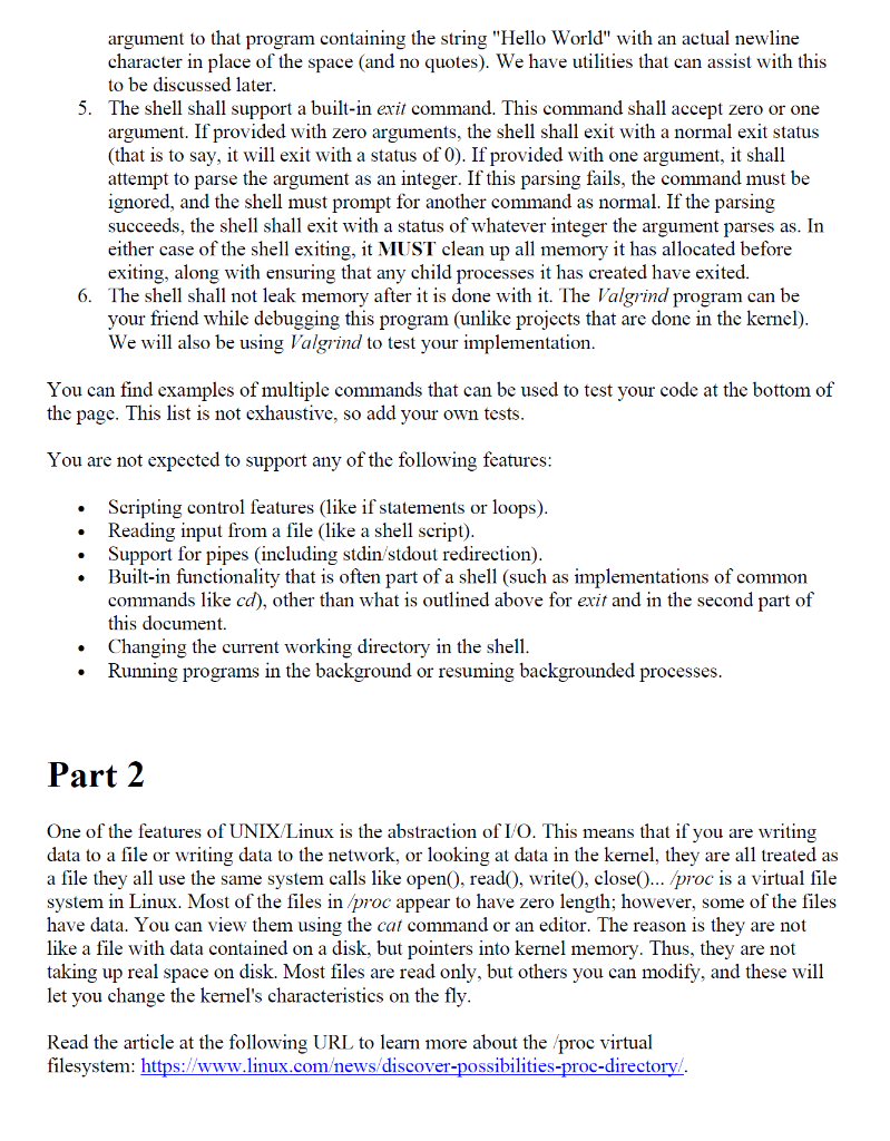 In part 1 of this assignment, you will be writing a C | Chegg.com