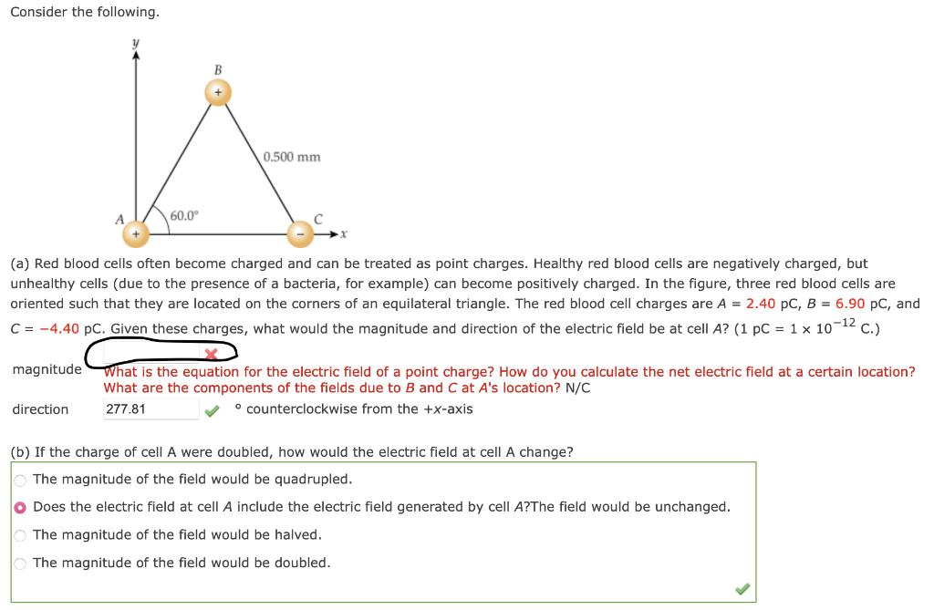 Solved Consider the following. (a) Red blood cells often | Chegg.com