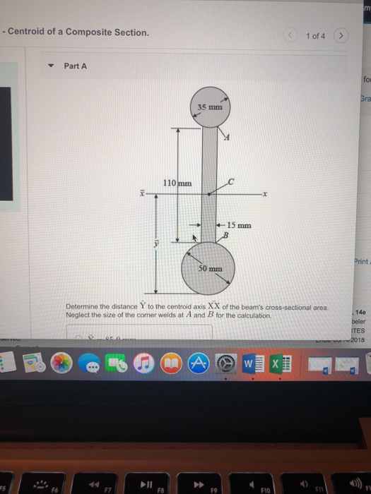 Solved - Centroid of a Composite Section. 1 of 4> Part A | Chegg.com