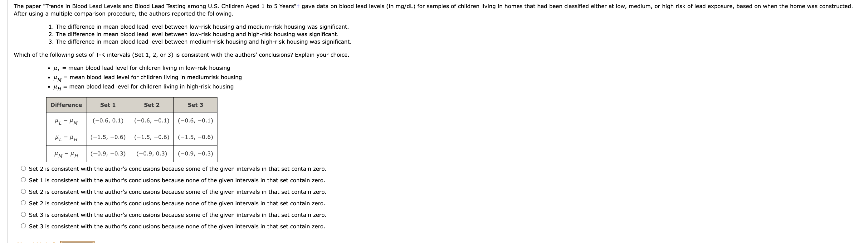 Solved After using a multiple comparison procedure, the | Chegg.com