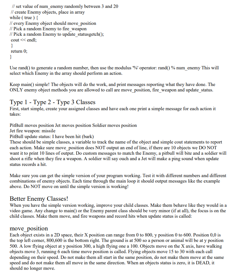 Solved Program 6 Implement Inheritance Hierarchy Polymorphism Virtual Functions Build