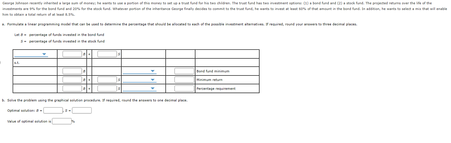 Solved George Johnson recently inherited a large sum of | Chegg.com
