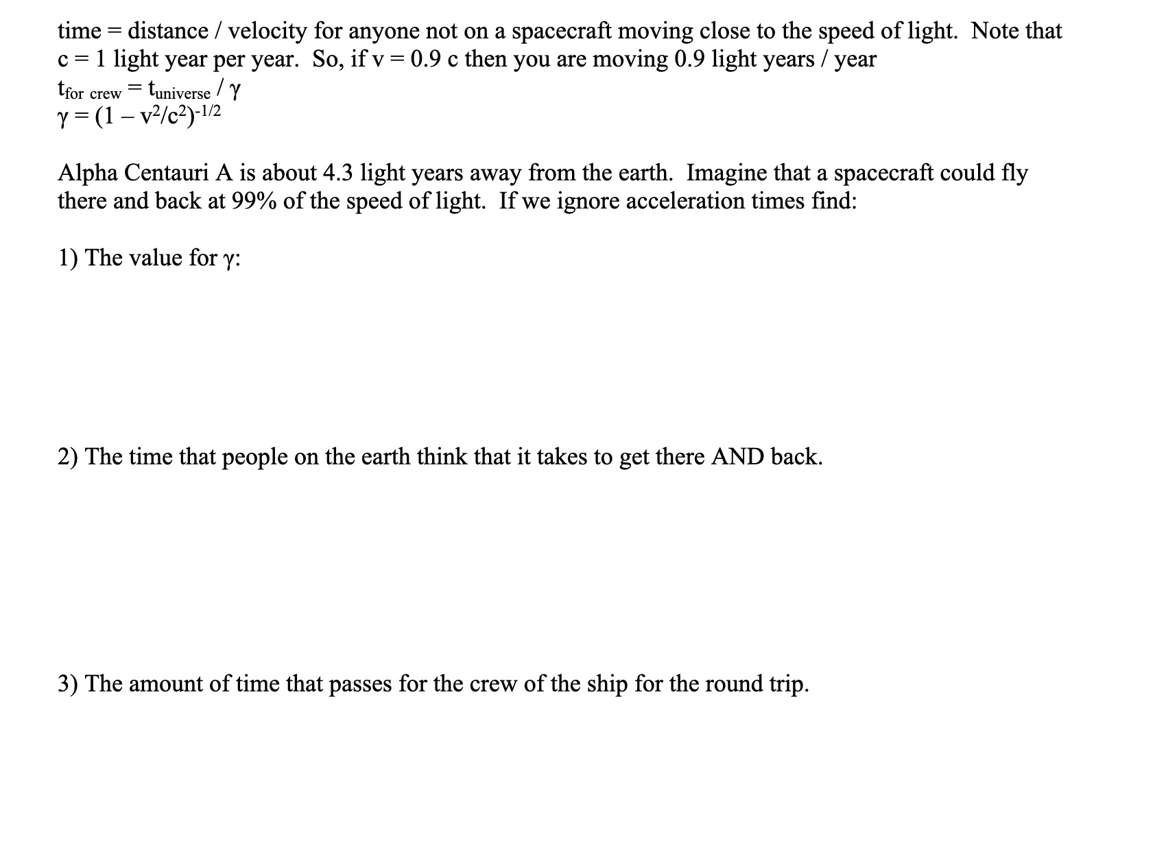 Solved time = distance / velocity for anyone not on a | Chegg.com