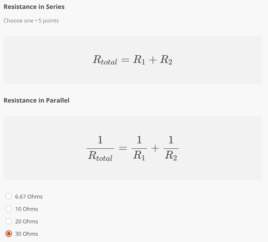 Now, using Ohm's Law: and the total resistance | Chegg.com