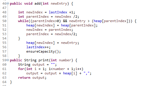 Solved I need to print out the heap with the first 10 items | Chegg.com