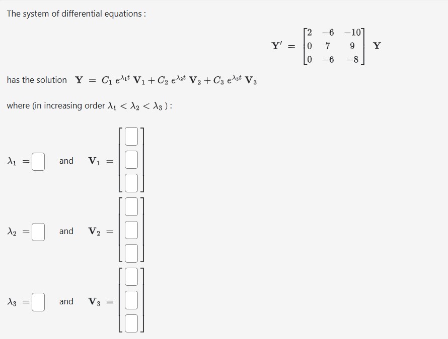 Solved The system of ﻿differential equations | Chegg.com