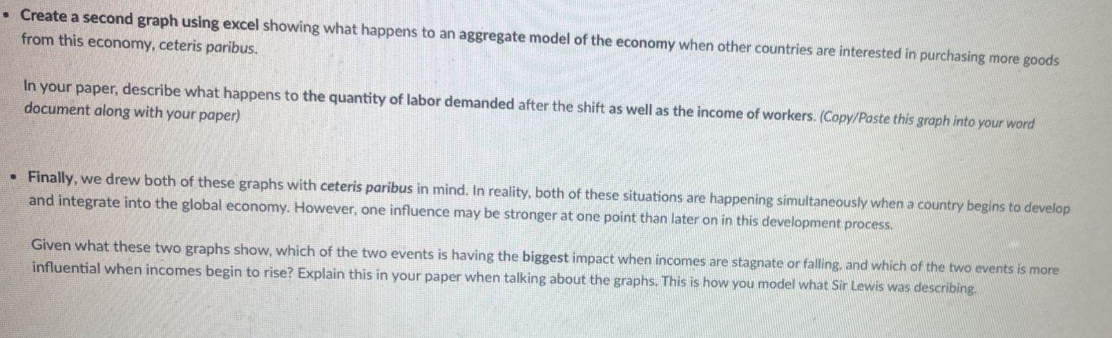 Solved Create a second graph using excel showing what | Chegg.com