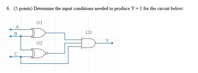 Solved 6. (5 points) Determine the input conditions needed | Chegg.com Solved 6. (5 points) Determine the input conditions needed | Chegg.com