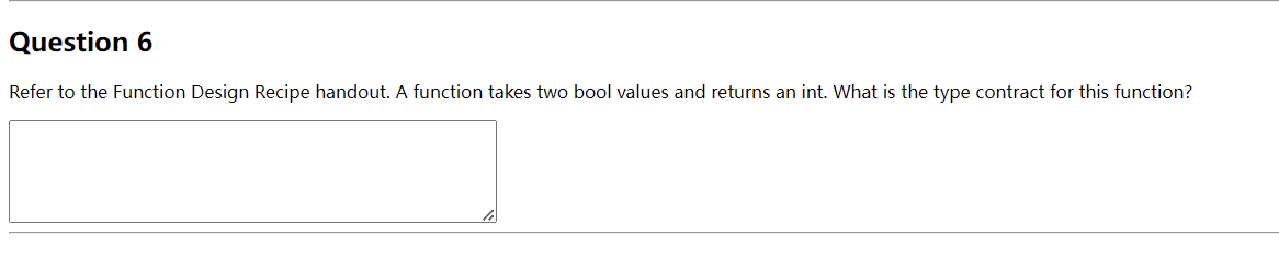 Solved Question 6 Refer to the Function Design Recipe | Chegg.com