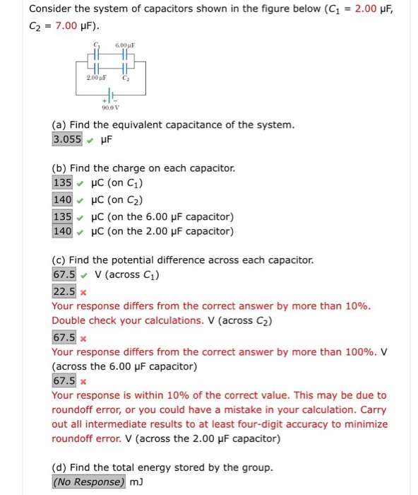 Solved Consider the system of capacitors shown in the figure | Chegg.com