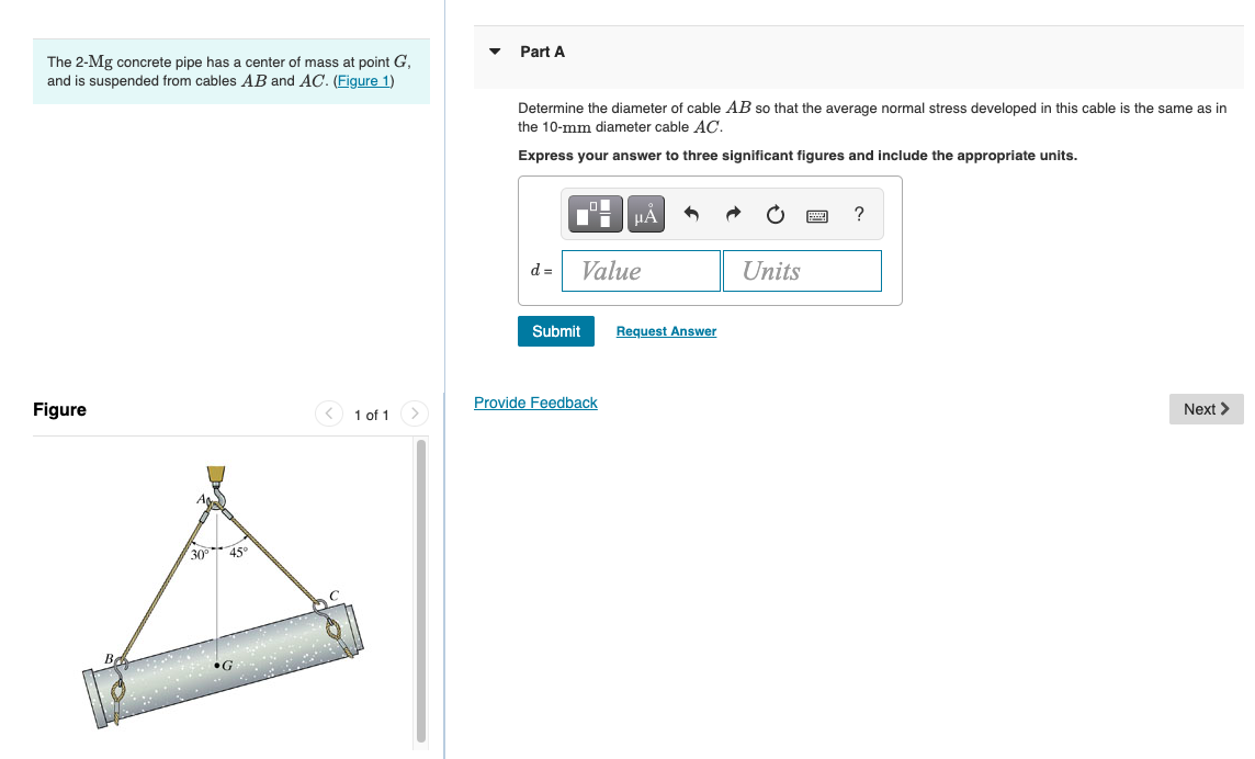 Solved The 2- Mg concrete pipe has a center of mass at point | Chegg.com