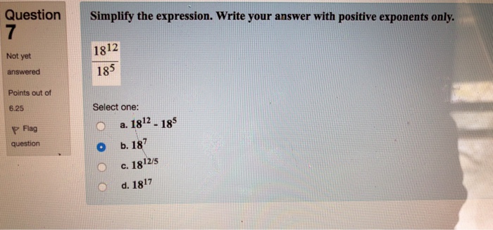 Solved Question Simplify the expression. Write your answer | Chegg.com