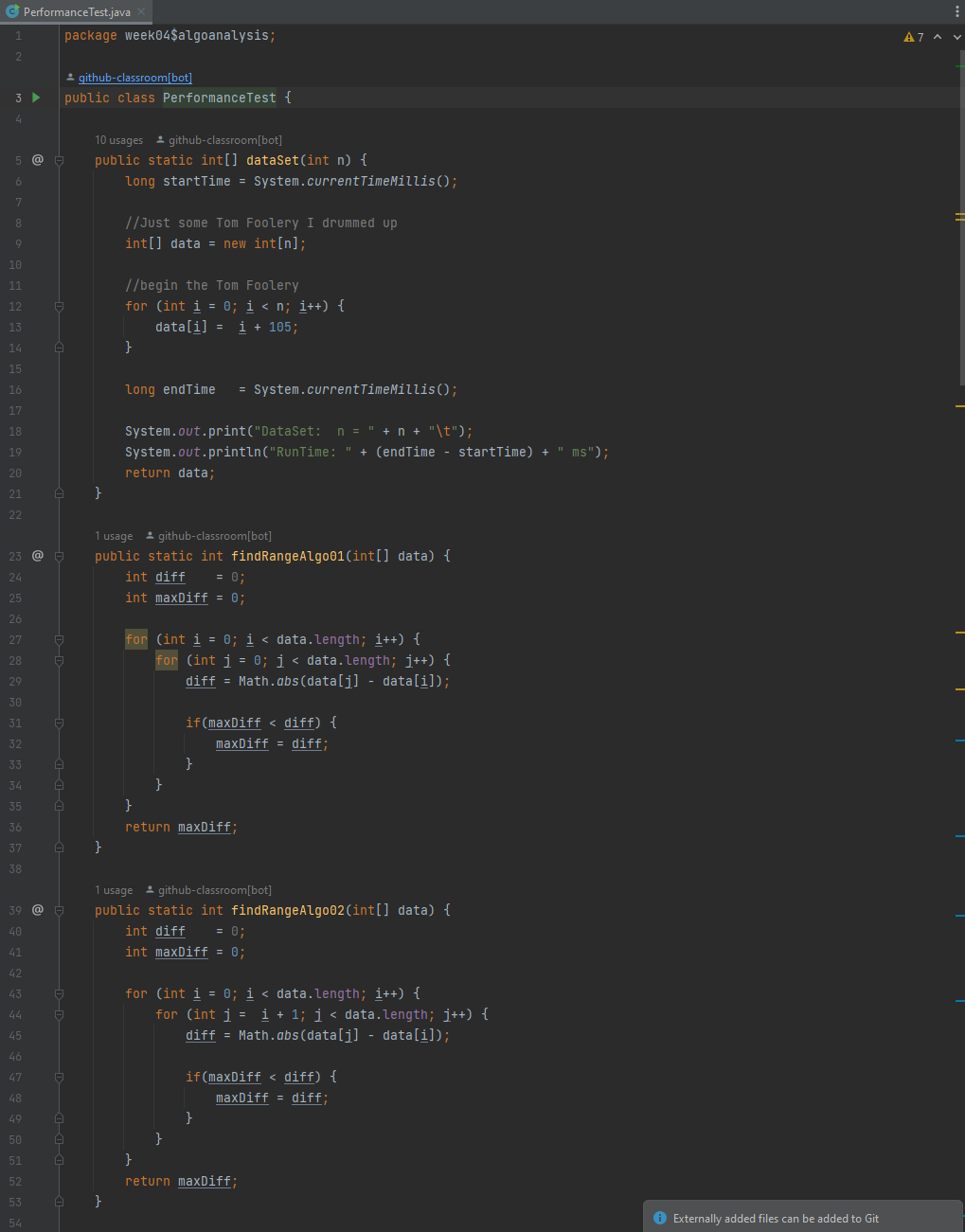 Solved Instructions : Run the PerformanceTest on your | Chegg.com