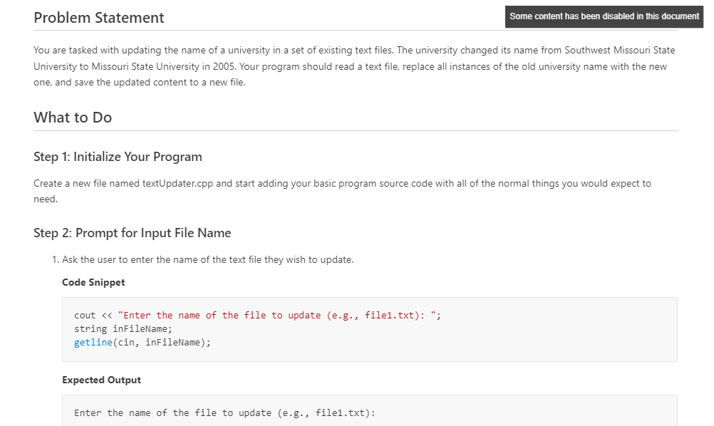 Solved Problem StatementYou are tasked with updating the | Chegg.com