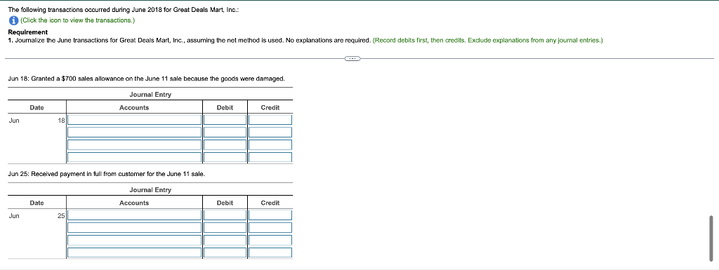 Solved The following transactions occurred during June 2018 | Chegg.com