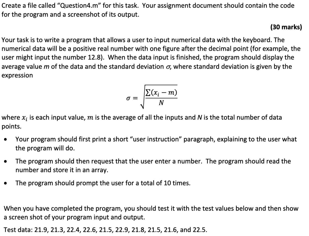 Solved Create a file called “Question4.m” for this task. | Chegg.com