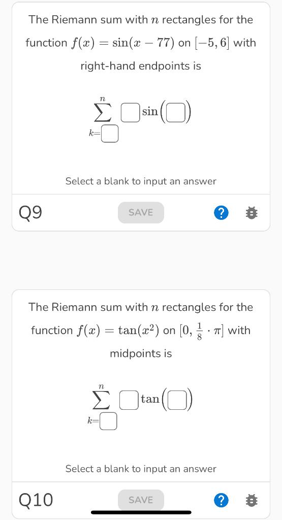 Solved The Riemann sum with n rectangles for the function | Chegg.com