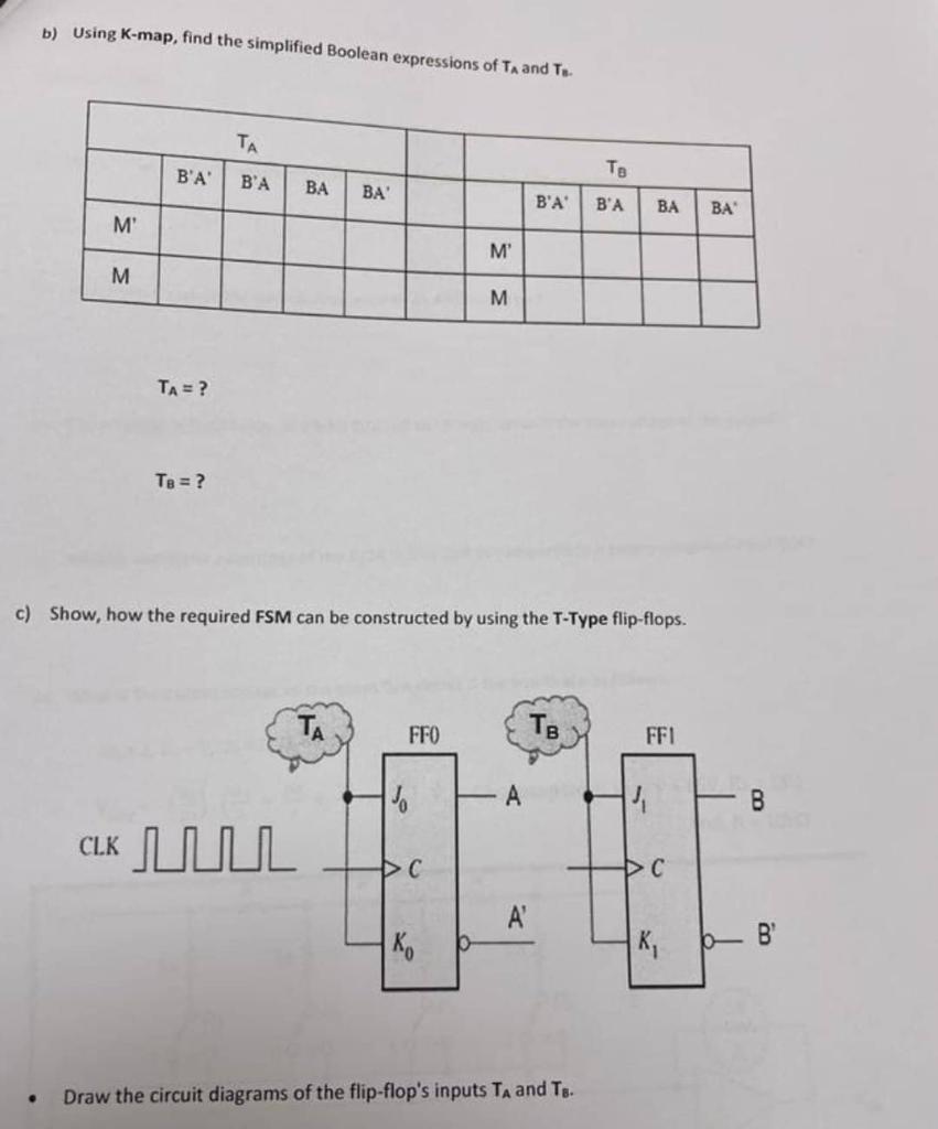 Solved An FSM (finite state machine) with input "M" has the | Chegg.com