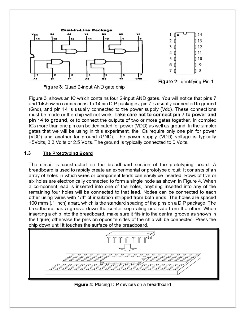 Solved 1.1 Components . . Bread Board IC 7400 IC 7402 IC | Chegg.com