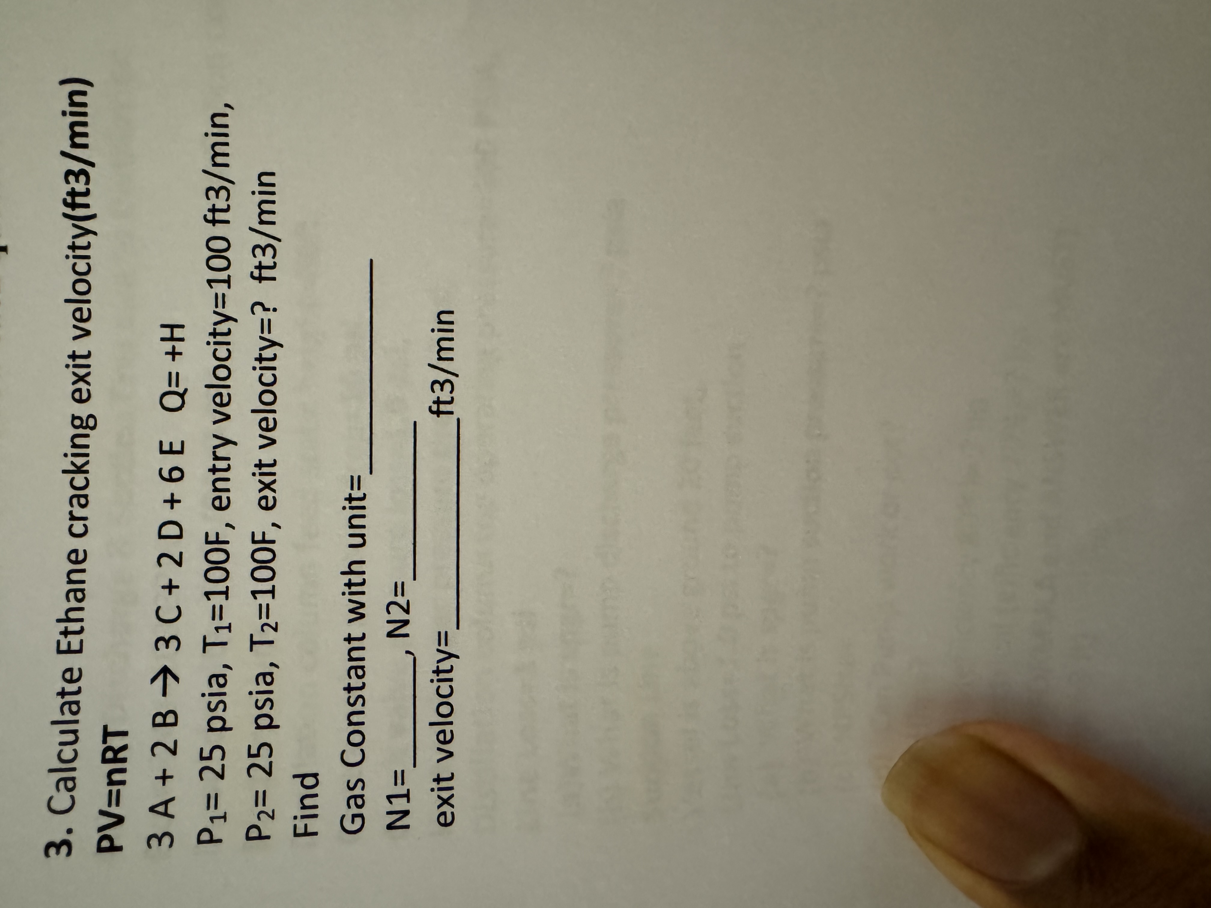 Solved Calculate Ethane cracking exit | Chegg.com
