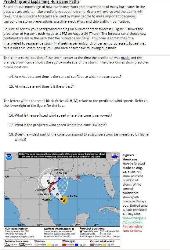 Solved Predicting and Explaining Hurricane Paths Based on | Chegg.com