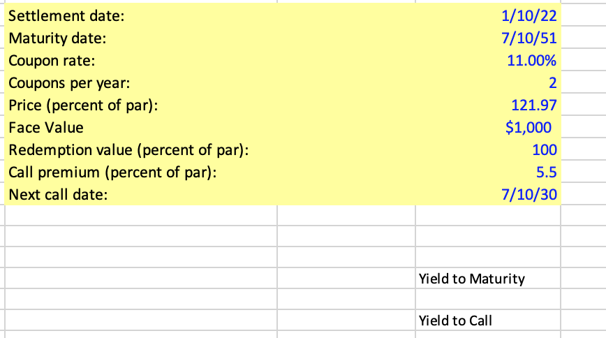 Solved Please show how to use excel formulas to calculate | Chegg.com